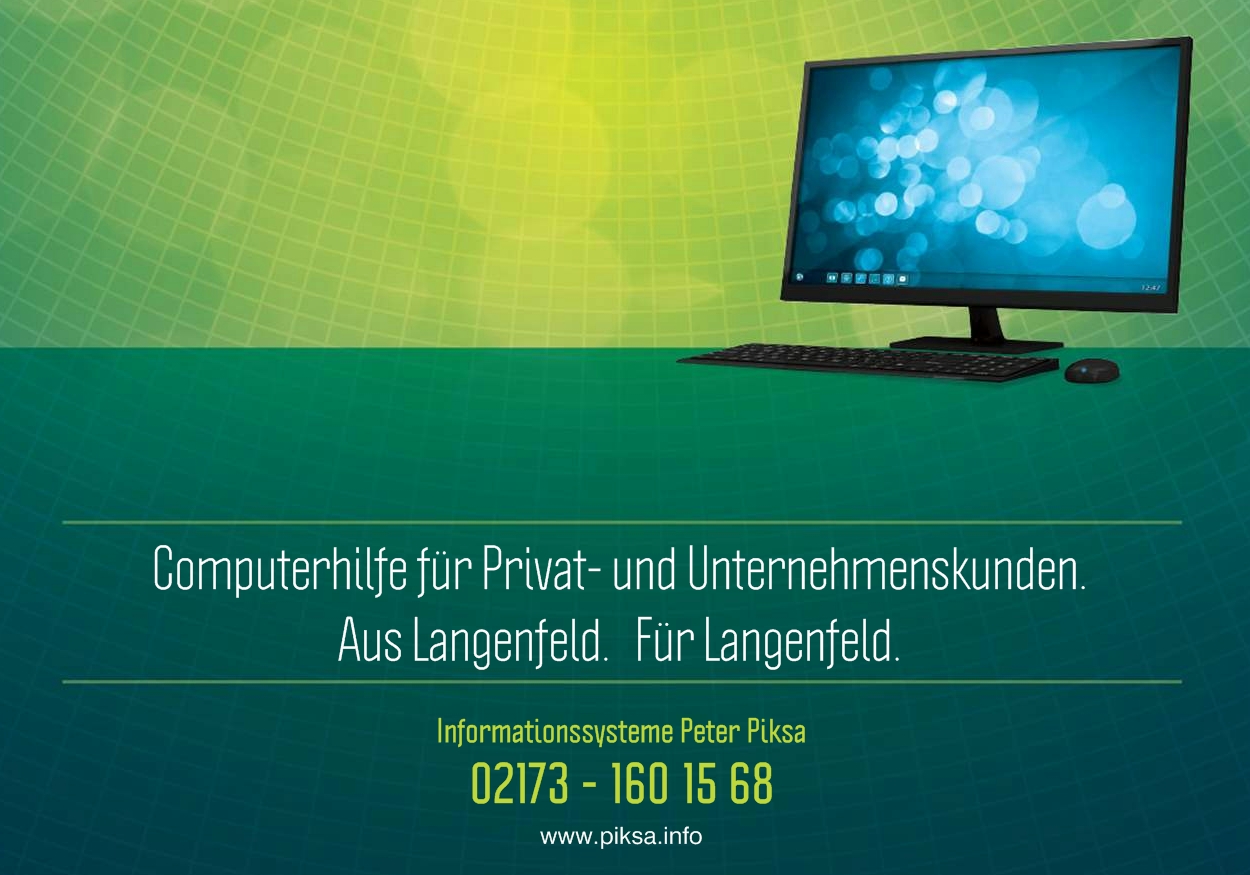 Informationssysteme Peter Piksa | Telefon: 02173 – 160 15 68